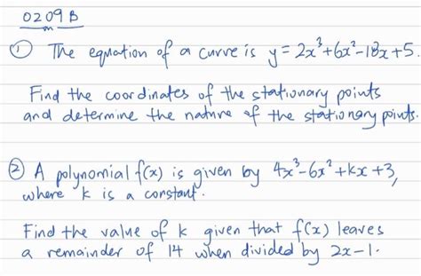 Solved 0209b The Equation Of A Curve Is Y 2x3 6x2−18x 5