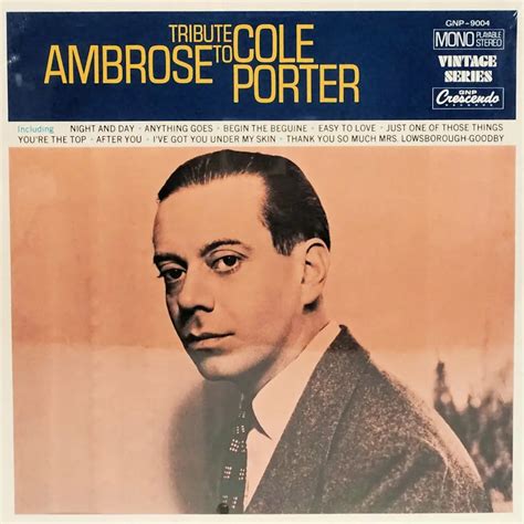 Ambrose Tribute To Cole Porter American Jazz Museum