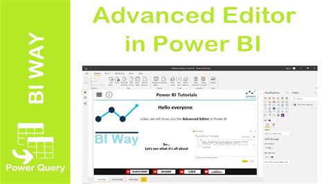 Advanced Editor In Power Bi Youtube