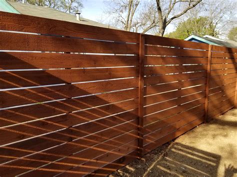 Horizontal Cedar Wood Fence Design