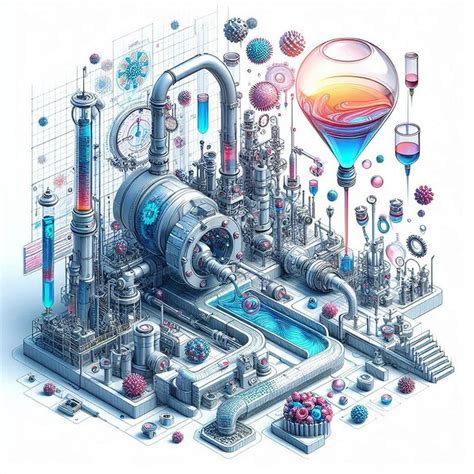 Flow Injection Analysis On White Background Premium Ai Generated Image