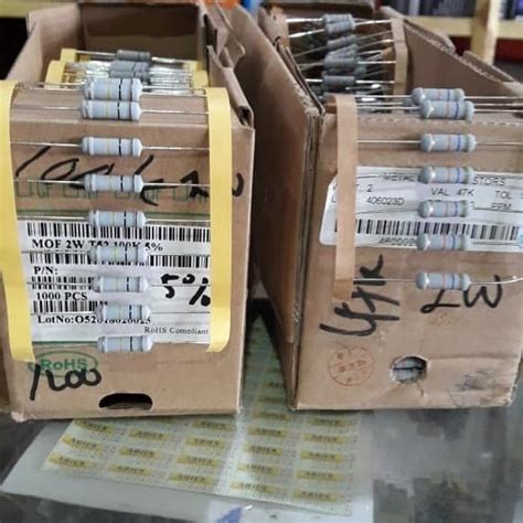 Jual Resistor 2 Watt 5 Bagus 0 1 Ohm Sampai 1k Shopee Indonesia