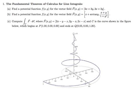 Solved Find A Potential Function Fx Y For The Vector