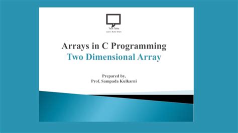 2d Array Arrays In C Programming Data Structures Youtube