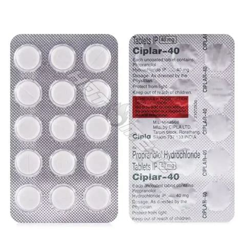 Ciplar 40 Mg Propranolol Hotmedz