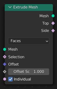 Extrude Mesh Node Blender Manual