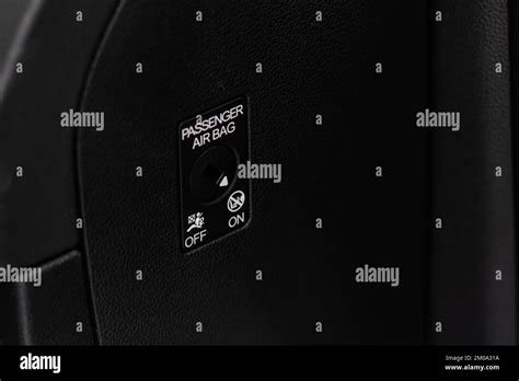 Front Passenger Airbag On And Off Switch Close Up View Passenger