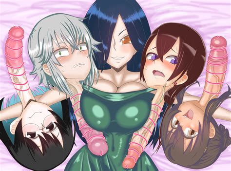 Rule 34 5girls Bar Censor Body Horror Censored Female Holding Head Male Monophallia Original