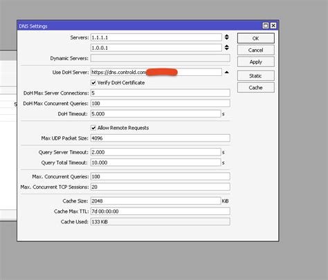 Running Control D Doh As Dns Server If I Set Up 1 1 1 1 1 0 0 1 As Bootstrap Dns Servers