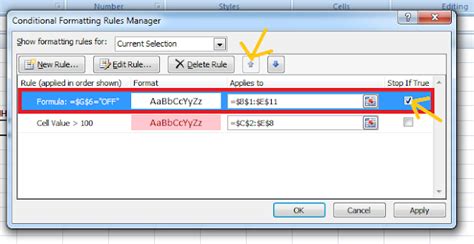 Make An Onoff Switch For Conditional Formatting