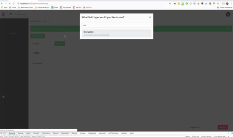 Bug Encrypted Field Type Users Module Field Type Trying To
