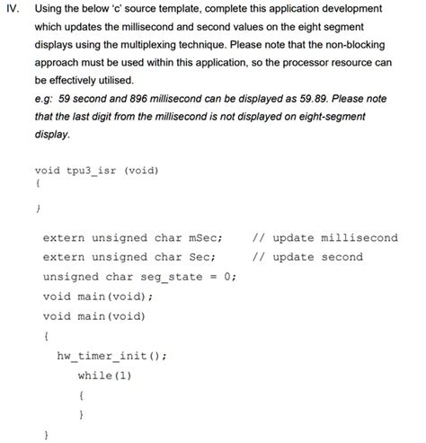 VIDEO Solution IV Using The Below C Source Template Complete This