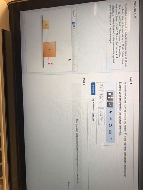 Solved Problem Part A Two Blocks Connected By A Light Chegg Com
