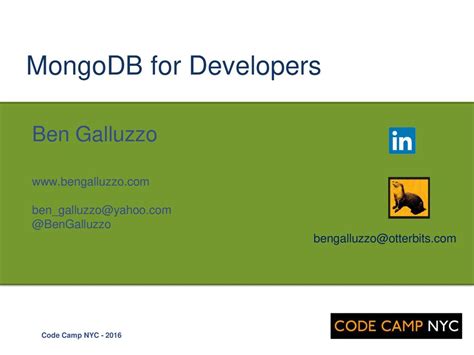 MongoDB For Developers Ppt Download
