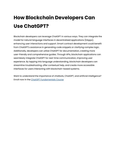 Ppt How Blockchain Developers Can Use Chatgpt Powerpoint Presentation Id12851949