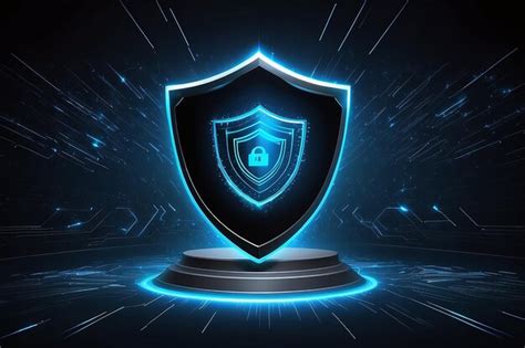 Abstract Background Digital Concept Cybersecurity Shield Anti Virus Malware Spy Protection Cyber