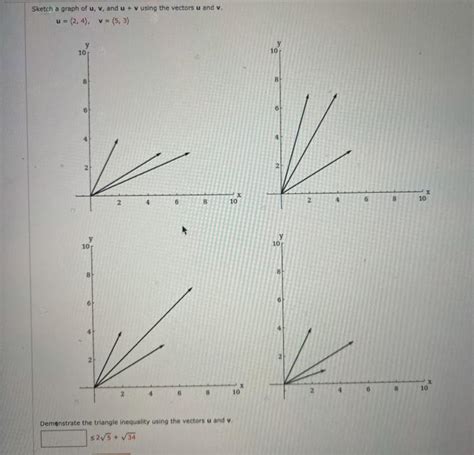 Solved Sketch A Graph Of U V And U V Using The Vectors U