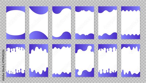 Set Of Template Divider Shapes Separator Header And Border For Website And App Top And Bottom