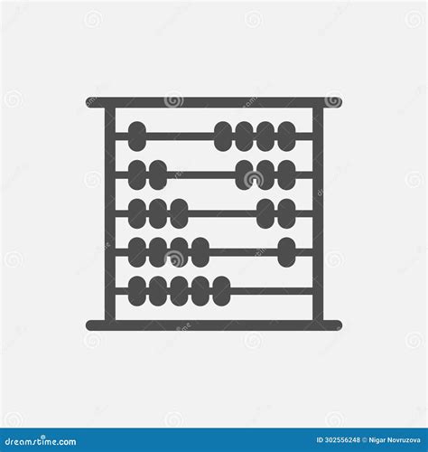 School Abacus Vector Icon Math Education Symbol Vector Design