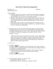 Econ 211 Problem Set 1 Answer Key Spring 2020 Pdf Answer Key To Homework Assignment 1