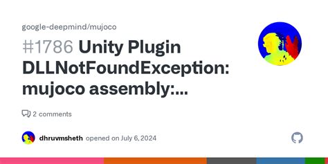 Unity Plugin Dllnotfoundexception Mujoco Assembly · Issue 1786