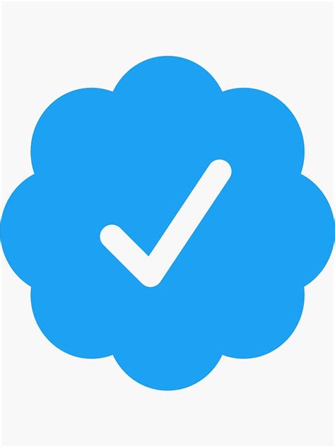 Twitter Checkmark Logo Sticker For Sale By Wuzzduzz Redbubble