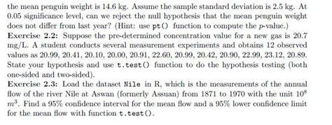 Solved T Test And P Value T Test Is A Useful Function To Chegg Com