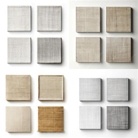 Premium Vector Set Of Canvas Texture Vector White Backgroun