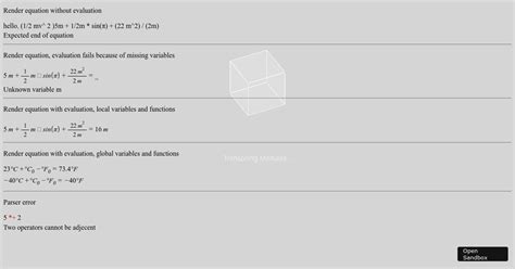 React Equation Example Forked Codesandbox React Equation Example Forked Codesandbox