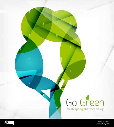 Eco Tree Abstract Shape Design Abstract Concept Stock Vector Image