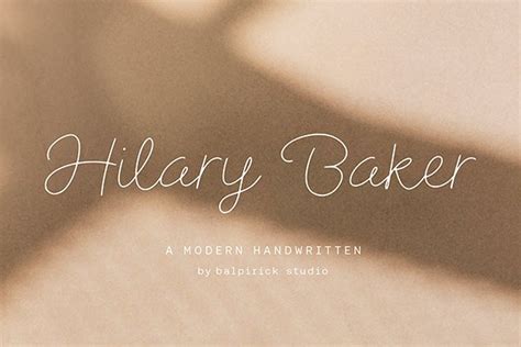 Hilary Baker Script Font Free Design Resources
