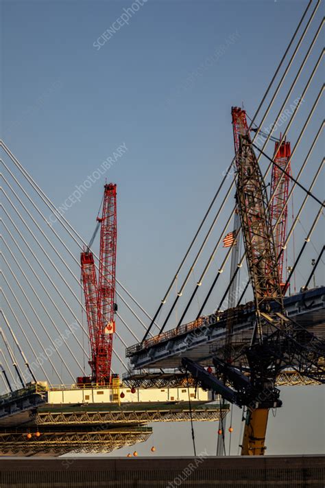 Gordie Howe International Bridge Construction Usa Stock Image C059