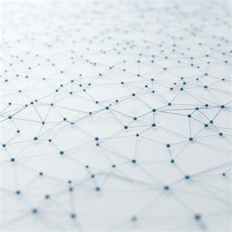 Abstract Network Pattern With Interconnected Nodes And Lines On A Light