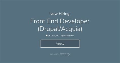Front End Developer Drupalacquia