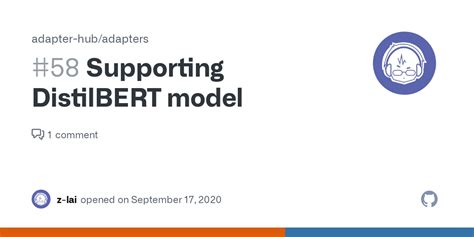 Supporting Distilbert Model · Issue 58 · Adapter Hubadapters · Github