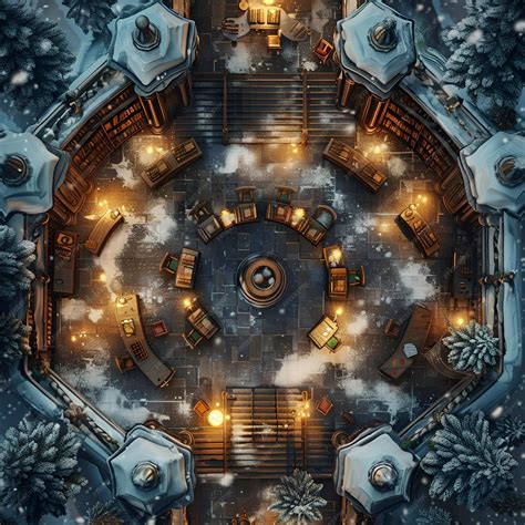 Christmas Battle Map Dnd Rpg Map For Dungeons And Dragons Game