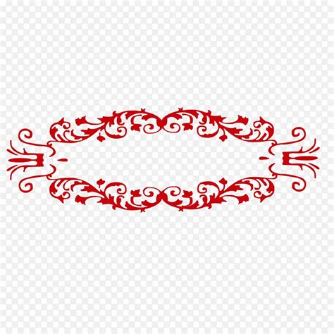 红色椭圆花纹边框png图片素材下载 图片编号qvmdpelm 免抠素材网