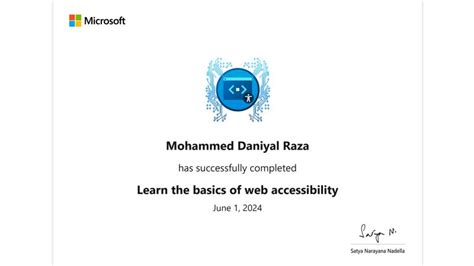 Mohammed Daniyal Raza On Linkedin Microsoftlearn Webaccessibility Inclusion