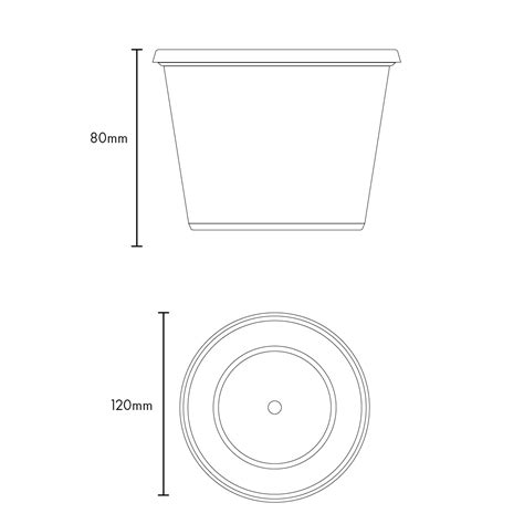 550ml Round Pp Container Tub Sk Series Eco Friendly Natural Green Packaging