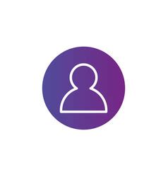 Purple Linear Outline Person Icon User Icon In Vector Image