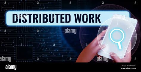 Text Caption Presenting Distributed Work Business Approach Practiced By Enterprises Using