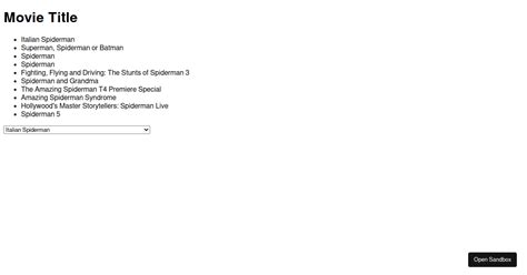 Fetch Movie API And Show Movie Titles Codesandbox
