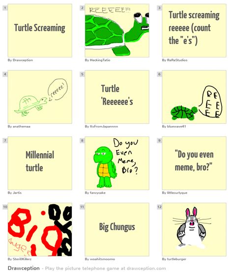 Turtle Screaming Drawception