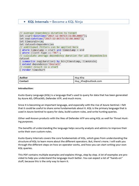 Kql Internals Hk Pdf Table Database Command Line Interface