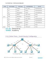 Packet Tracer Switch Security Configuration Docx Packet Tracer Switch