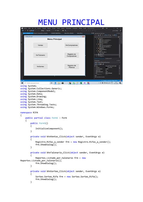 Examen Final Rifa Es Una Forma De Codificar En C Y Sql Server Usando El Metodo De Capas Y Asi