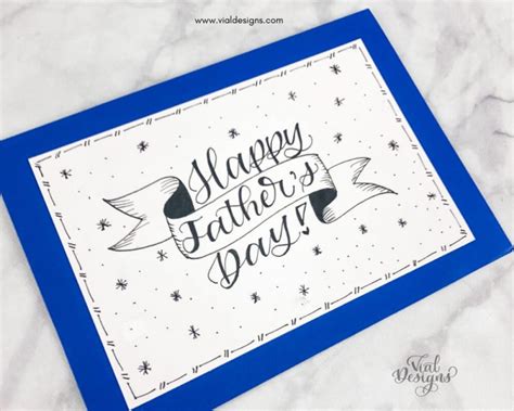 Fun And Easy Diy Fathers Day Card With Lettering Tutorial