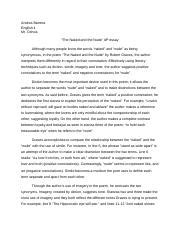 The Naked And The Nude Andrea Barrera English Mr Ochoa The Naked And The Nude AP Essay