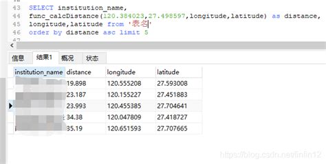 Mysql函数计算两点坐标的距离decimal Latitude Csdn博客 Mysql函数计算两点坐标的距离decimal Latitude Csdn博客