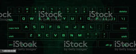 Hacker Interface Screen High Tech U Computer Keyboard Vector Hud Stock